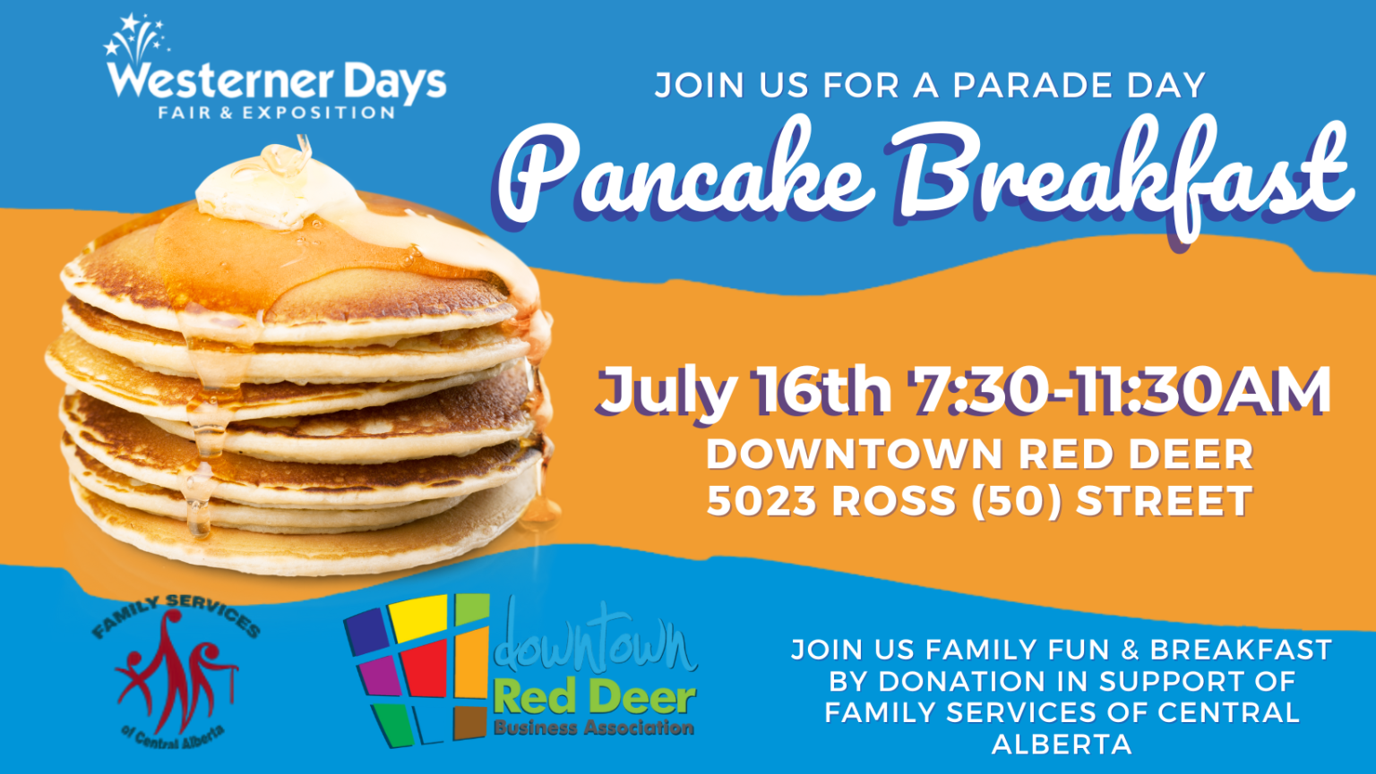 Parade Day Pancake Breakfast - Downtown Red Deer Business Association